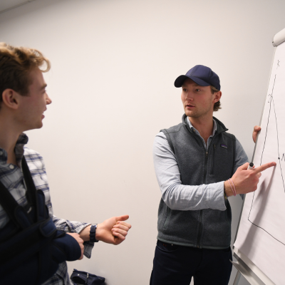 Mikrofonen: Studentene drilles i presentasjonsteknikk | NHH