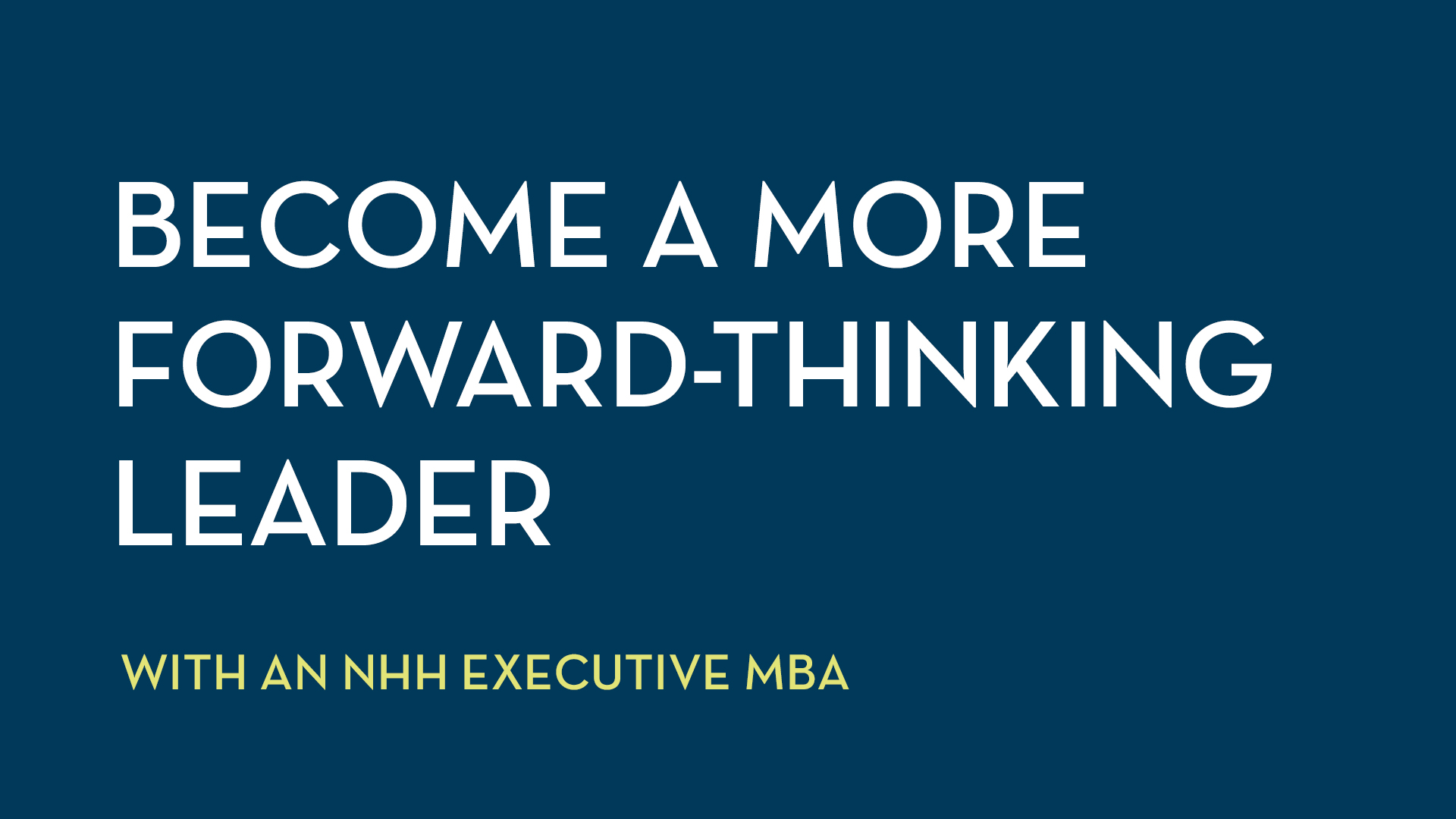 NHH Executive – Executive Education from the Norwegian School of ...